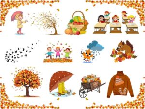 Planșe Toamna pentru grădiniță - Cărți de povești